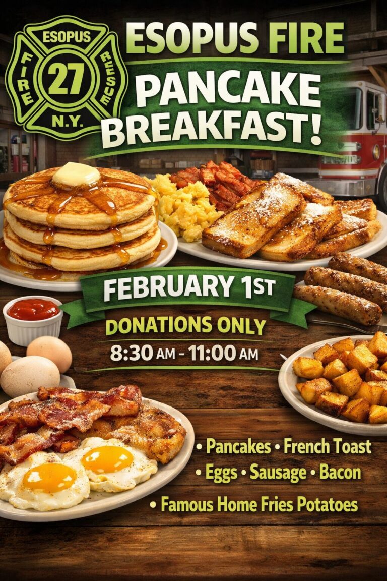 Pancake Breakfast February 1st, 2026 – Esopus Fire